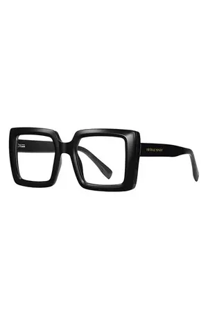 FIFTH & NINTH Etta Square Blue Light Blocking Eyeglasses - Black / Clear