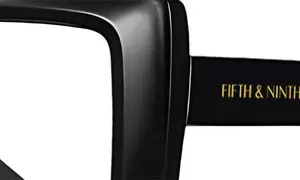 FIFTH & NINTH Etta Square Blue Light Blocking Eyeglasses - Black / Clear