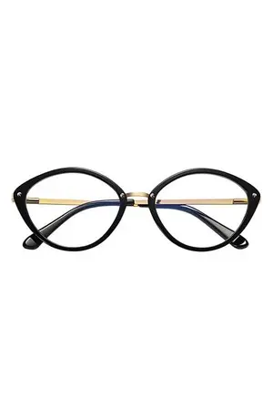 FIFTH & NINTH Posie Cat-eye Blue Light Blocking Glasses - Black / Clear
