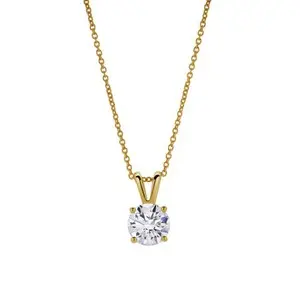 LUVMYJEWELRY 14k Gold 1 Carat Lab Grown Diamond Pendant Necklace - 14k Yellow Gold