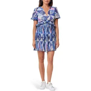 Scotch & Soda Patchwork Pleated Minidress