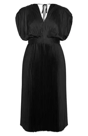 City Chic Henley Pleated Maxi Dress