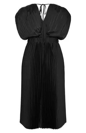 City Chic Henley Pleated Maxi Dress