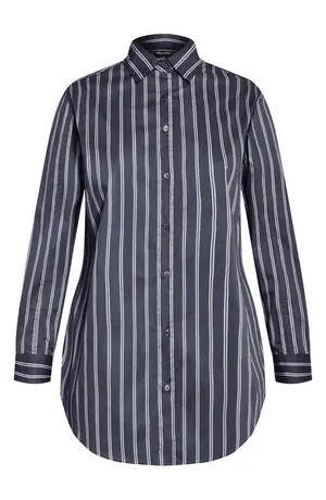 City Chic Celine Stripe Shirt