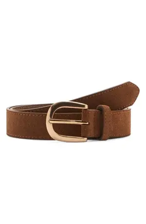 Mango MANGO Katrina Suede Belt Brown