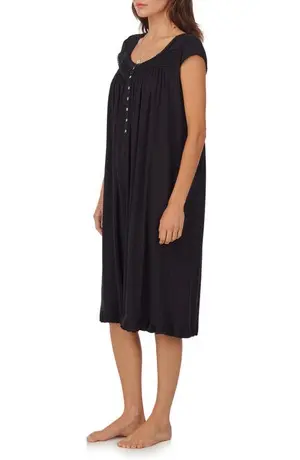 Eileen West Floral Cap Sleeve Jersey Nightgown