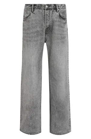 ALLSAINTS Lenny Loose Fit Straight Leg Jeans - Light Grey