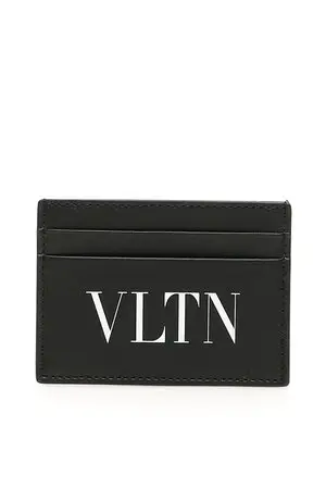 Valentino Garavani Vltn Print Cardholder - Black