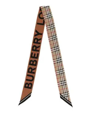 Burberry House Check Patterned Silk Scarf