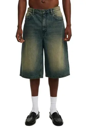 COTTON ON Super Baggy Denim Shorts - Y2k Washed Blue