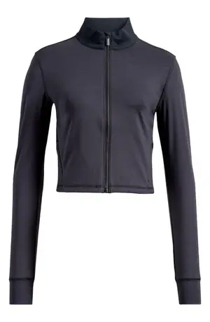 Travis Mathew Moveknit Full Zip Crop Jacket - Heather Black