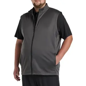 CALLAWAY Big & Tall Zip-front Fleece Vest - Asphalt