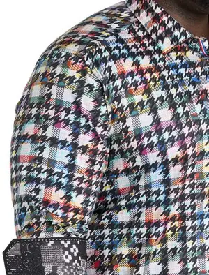 Robert Graham Big & Tall Algiers Houndstooth Sport Shirt