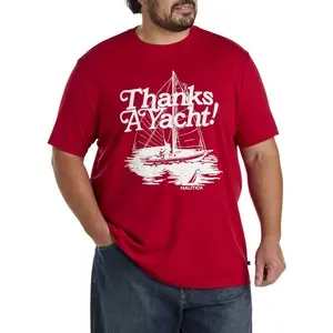 NAUTICA Big & Tall Thanks A Yacht Graphic Tee