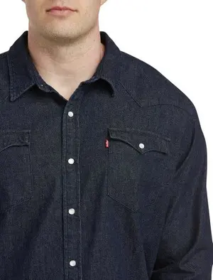 LEVI'S Big & Tall Wash Denim Shirt