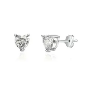 DONATELLO GIAN Name' Sterling Heart Stud Earrings - Silver