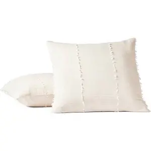 COYUCHI Precita Organic Cotton Pillow Cover - Undyed/ Alpine White