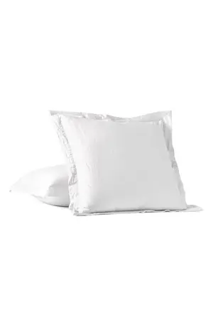 COYUCHI Cloud Soft Organic Cotton Cotton Sateen Sham - Alpine White