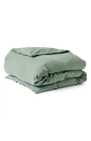 COYUCHI Relaxed Organic Linen Duvet Cover - Juniper