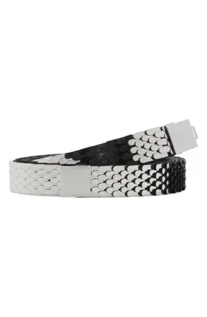 Ralph Lauren Metallic Rope Skinny Belt - Silver | Editorialist