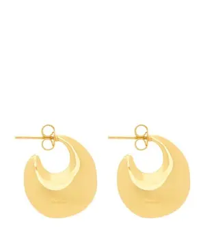 Saint Laurent Flat Hoop Earrings - Metallic