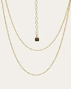 GWEN BELOTI Two-tier Chain Necklace - Gold