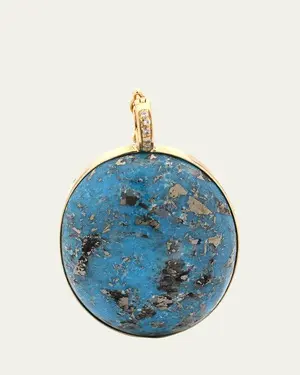 FARAONE MENNELLA BY R.F.M.A.S. 18k Yellow Turquoise, And Diamond Pendant