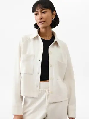 Athleta Allure Shirt Jacket - Bone