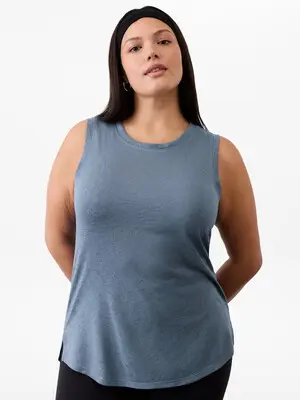 Athleta Breezy Relaxed Tank - Shadow Blue