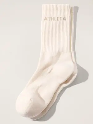 Athleta Everyday Crew Sock - Magnolia White