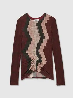 REISS Gianna Printed Top