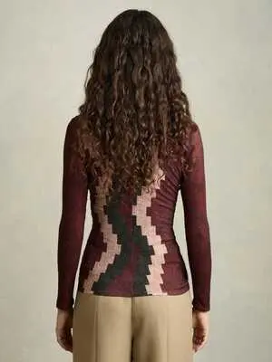 REISS Gianna Printed Top