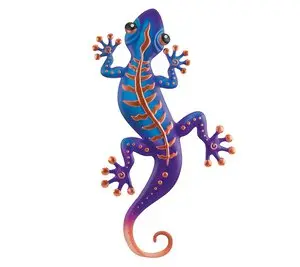 REGAL ART & GIFT Stripe Gecko Wall Decor 24' Copper - One-color
