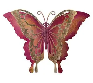 REGAL ART & GIFT Butterfly Wall Decor Set/2 Pink
