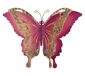REGAL ART & GIFT Butterfly Wall Decor Set/2 Pink