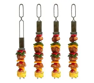 OUTSET Stainless Steel Slider Skewers - Silver