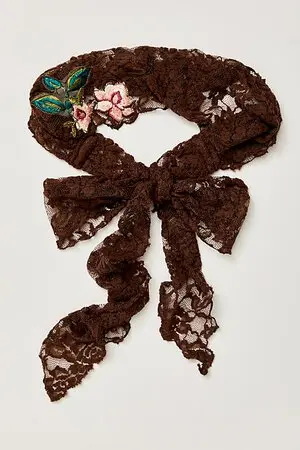 CURRIED MYRRH Evie Embellished Headband - Brown