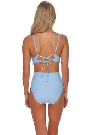 SUNSETS Hannah High Waist Bikini Swim Bottom - Blue Whisper