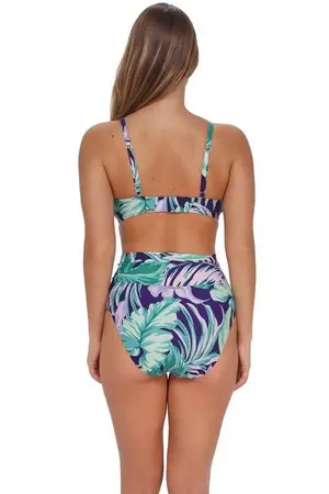 SUNSETS Sunsets Hannah High Waist Bikini Swim Bottom Palm Shade