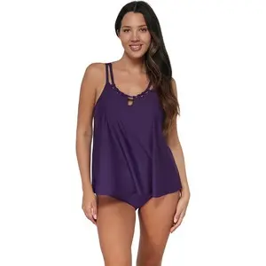 SUNSETS ESCAPE Sadie Tankini Swimsuit Top - Paradise Plum