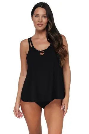 PACIFICA BY SUNSETS Pacifica By Sunsets Sadie Tankini Top Black Pacifica