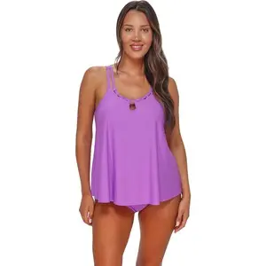 SUNSETS ESCAPE Sadie Tankini Swimsuit Top - Berry Burst