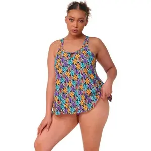 SUNSETS ESCAPE Sadie Tankini Swimsuit Top - Trellis Blooms