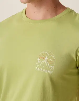 BAJA LLAMA Never High Enoughprimo Graphic Tee - Green