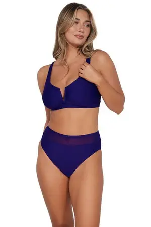 SUNSETS Vienna V-wire Dd Cup Bikini Top - Indigo