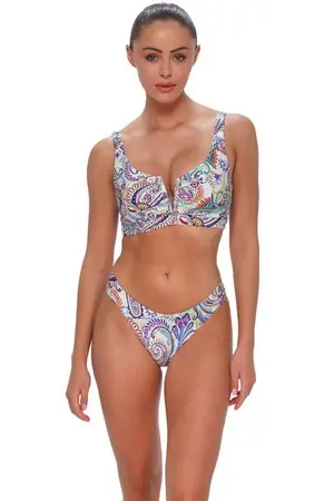 SUNSETS Vienna V-wire Dd Cup Bikini Top - Tide Pool Twist