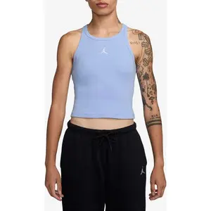 JORDAN Essential Racerback Tank - Aluminum/white