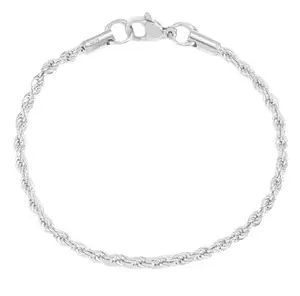 DONATELLO GIAN Sterling Twisted Link Anklet - Silver