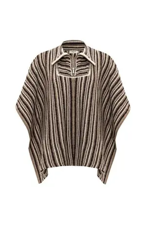LABECA LONDON Juniper Striped Wool Cape - Multi