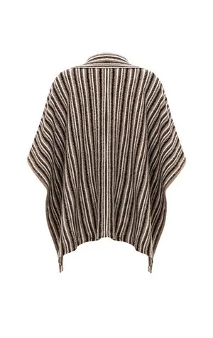 LABECA LONDON Juniper Striped Wool Cape - Multi